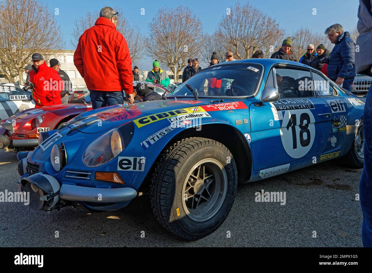 CREST, FRANCE, January 28, 2023 : 82 years olf veteran french rally ...