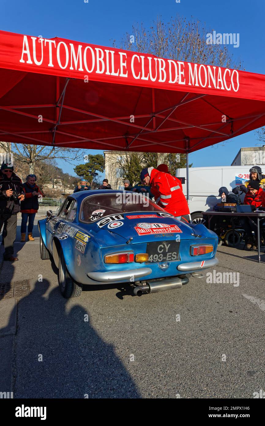 CREST, FRANCE, January 28, 2023 : 82 years olf veteran french rally ...