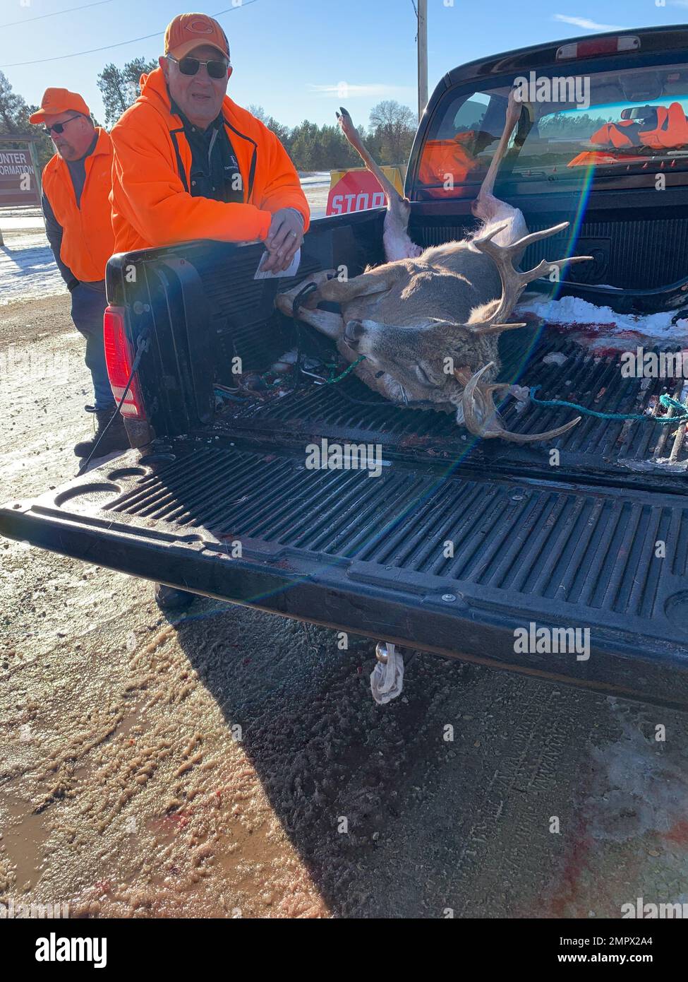 A hunter is shown with a deer Nov. 20, 2022, taken during the 2022 Fort ...