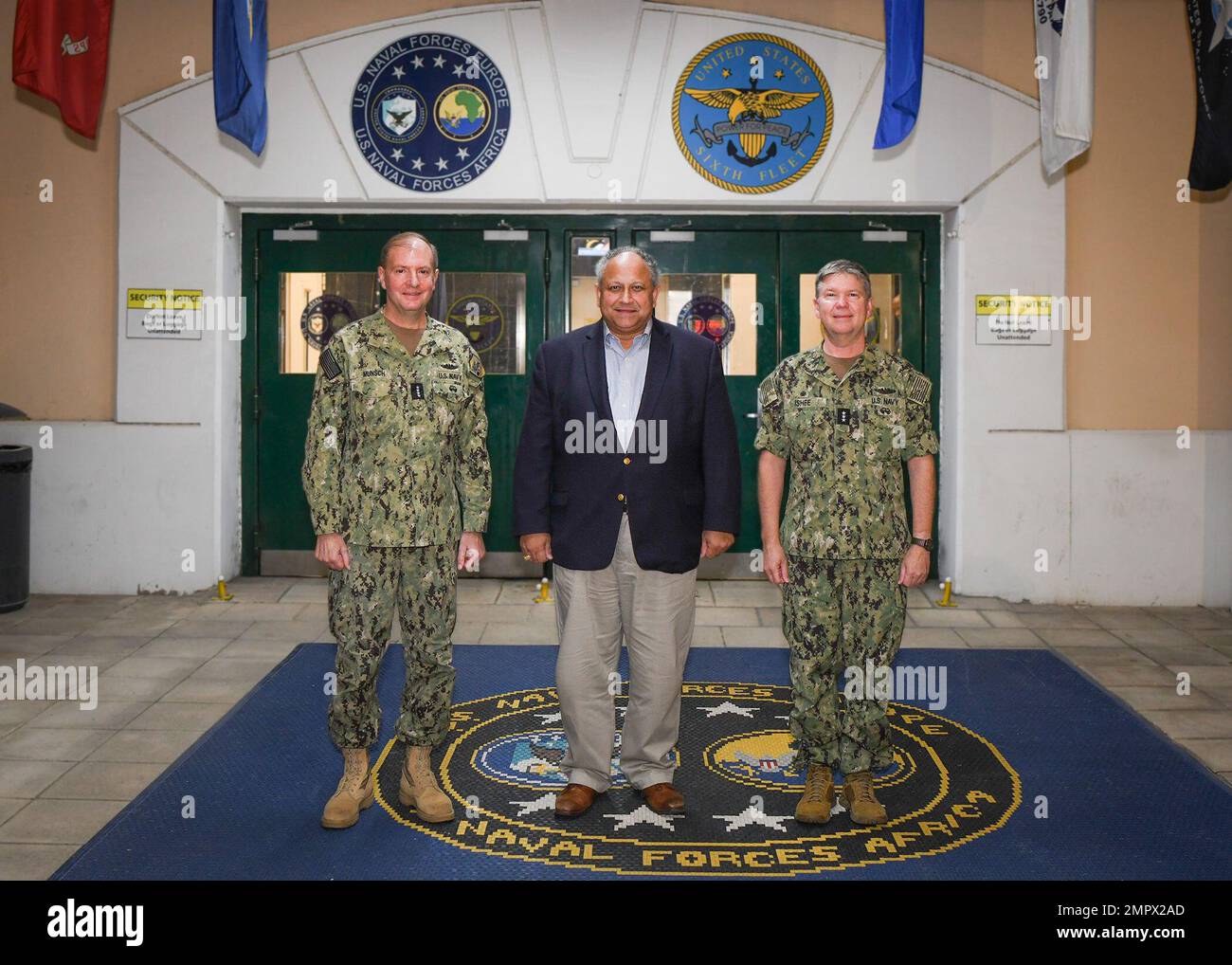 From left, Adm. Stuart Munsch, commander, U.S. Naval Forces Europe ...