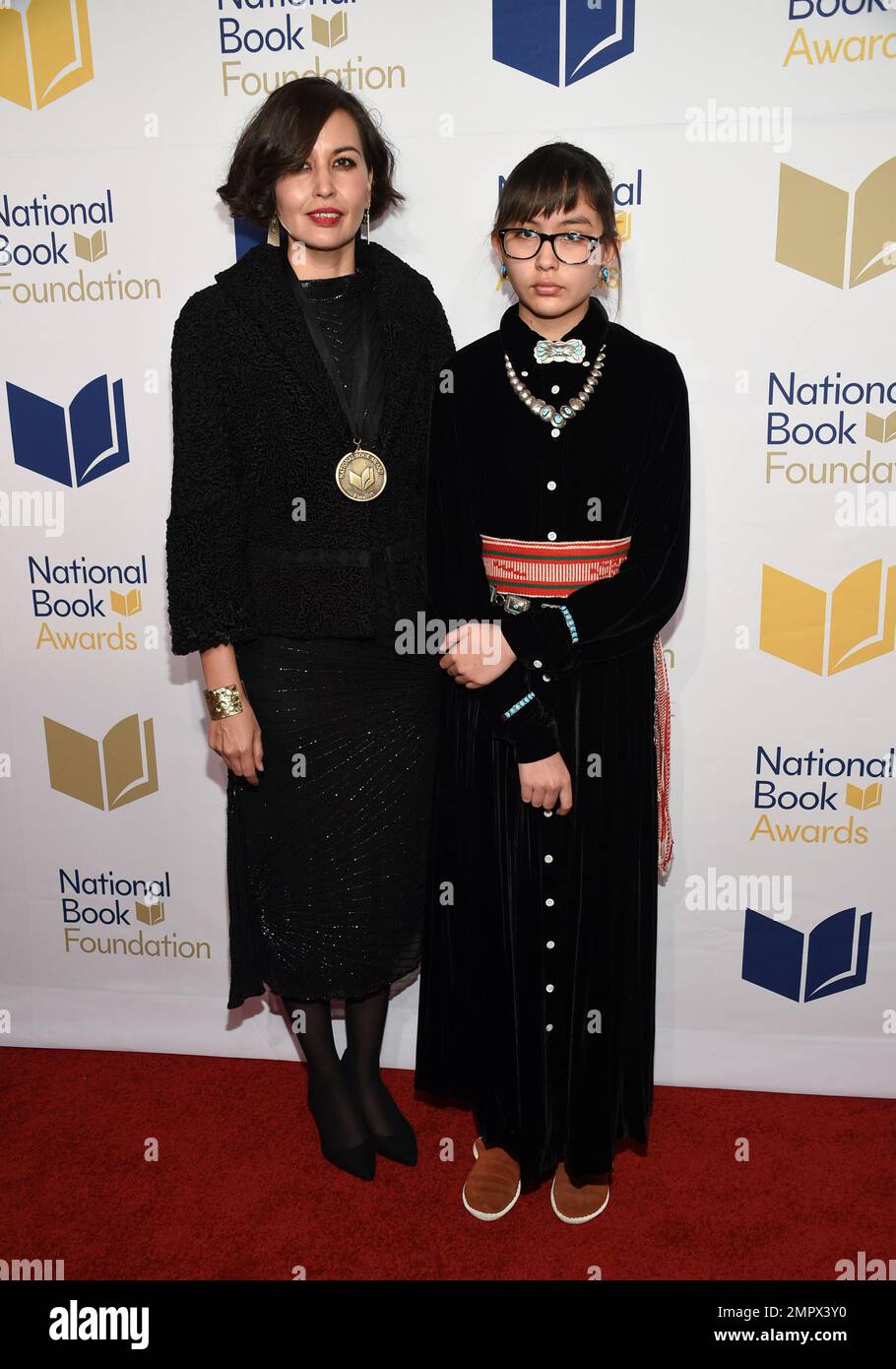 Layli Long Soldier and daughter attend the 68th National Book Awards ...