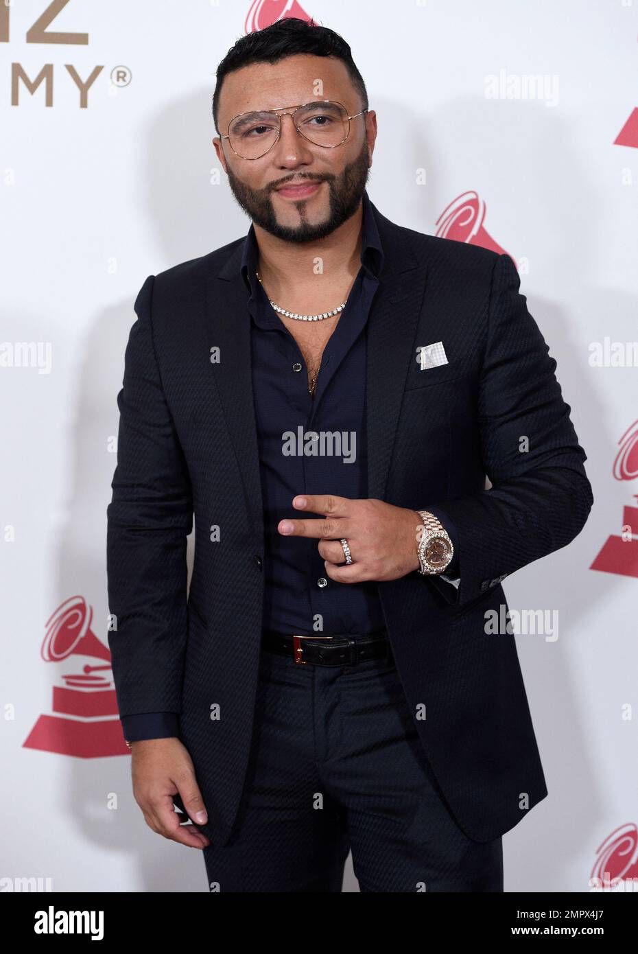 Alex Sensation arrives at the Latin Recording Academy Person of the Year tribute honoring ...