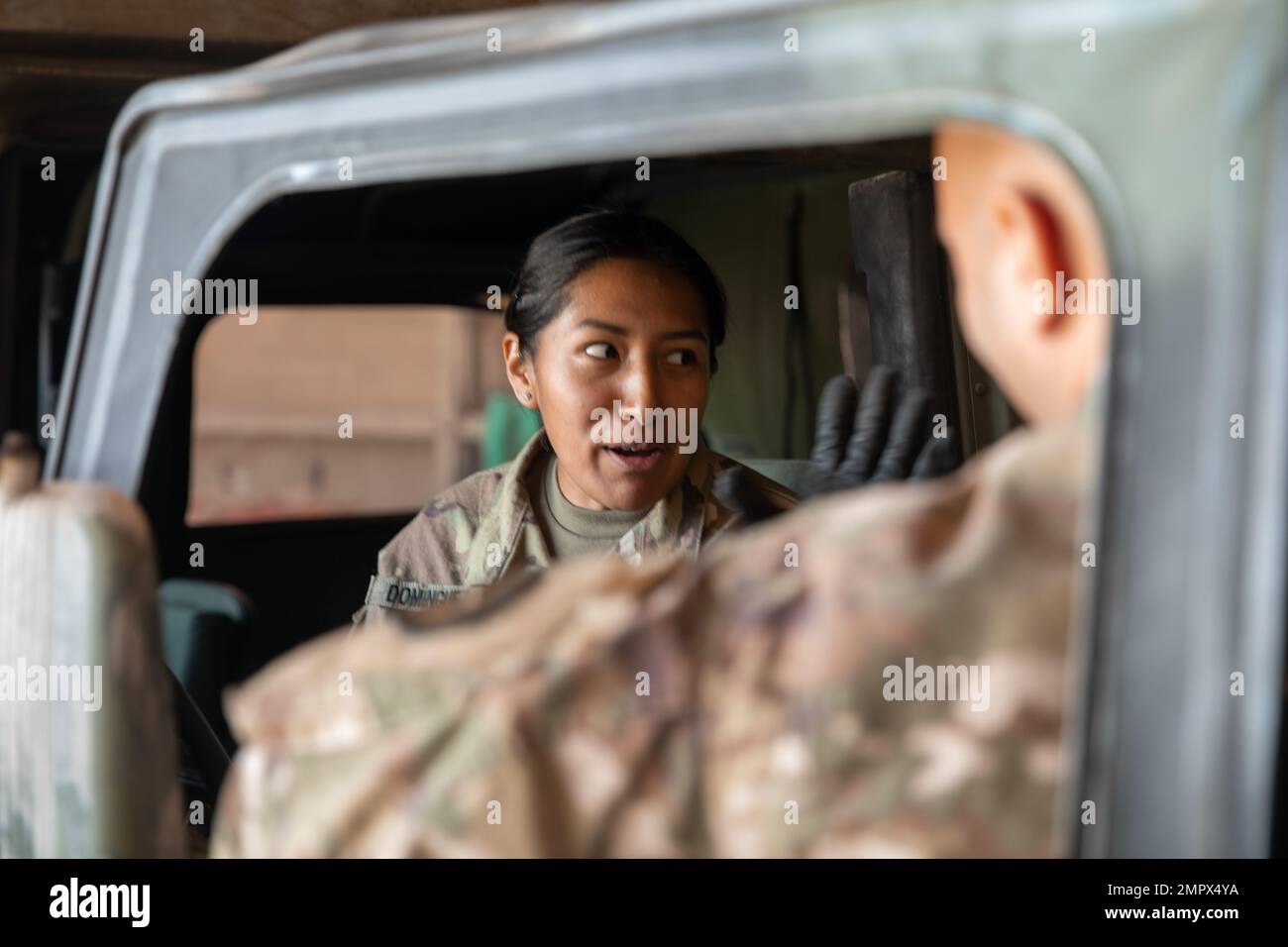 U.S. Army Spc. Nancy Dominguez-Calva, an information technician ...
