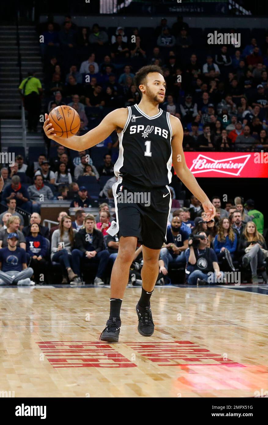 San Antonio Spurs' Kyle Anderson plays against the Minnesota ...