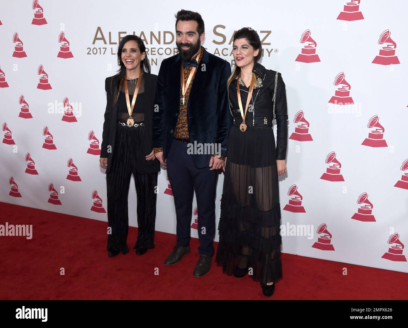 Latin Grammy nominees Brenda Martin, from left, Gabriel Pedernera and ...