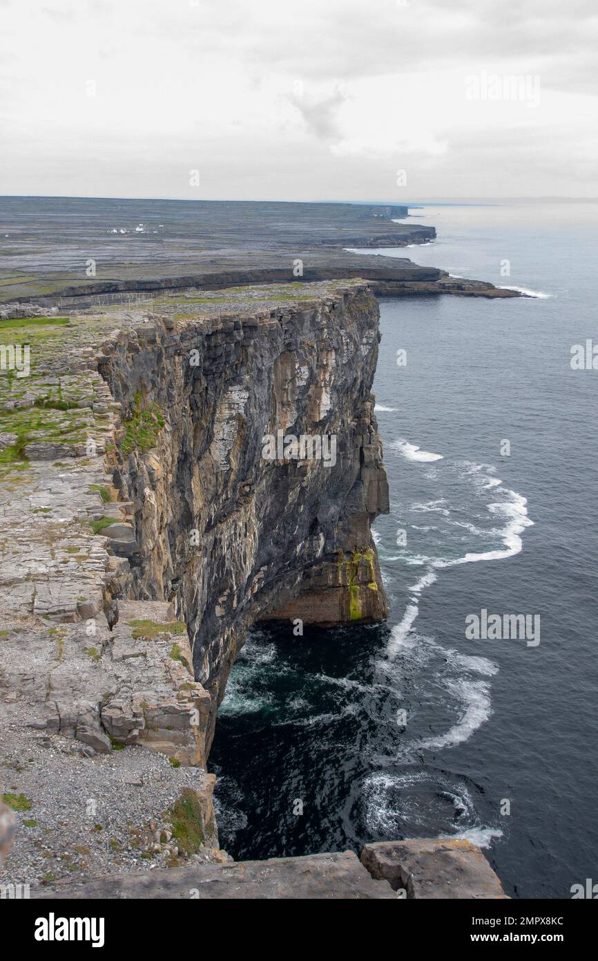 Irish sea cliffs. The sea cliffs on Inishmore Aran Islands County ...