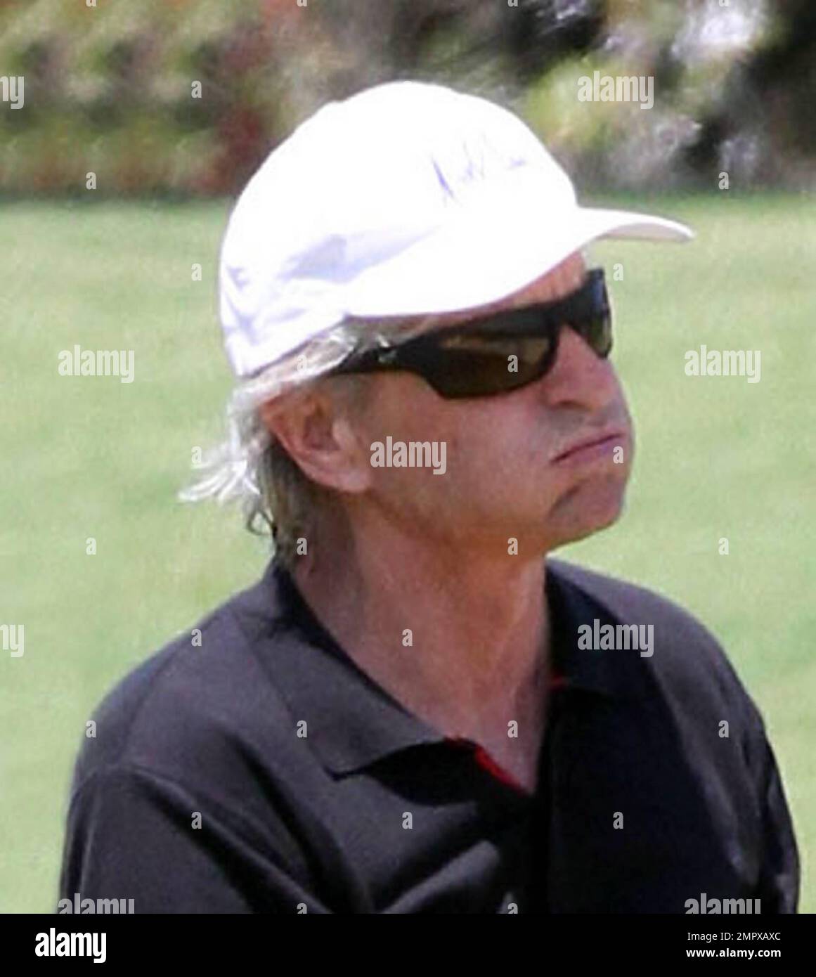 EXCLUSIVE!! Michael Douglas plays a round of golf with Pat Riley and a ...