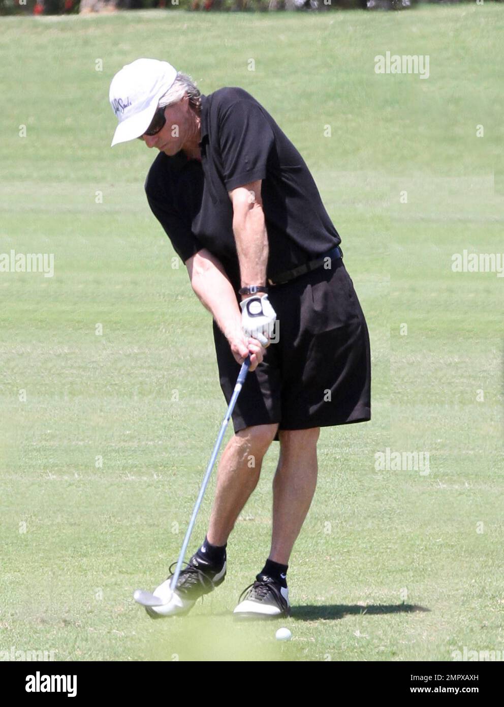 EXCLUSIVE!! Michael Douglas plays a round of golf with Pat Riley and a ...