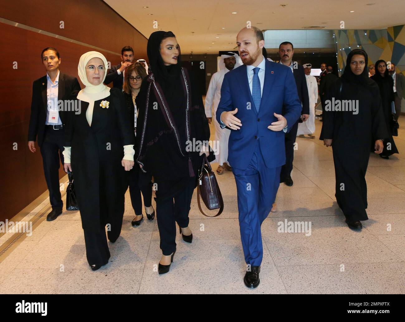 Bilal Erdogan, right, Turkey's President Recep Tayyip Erdogan's son ...
