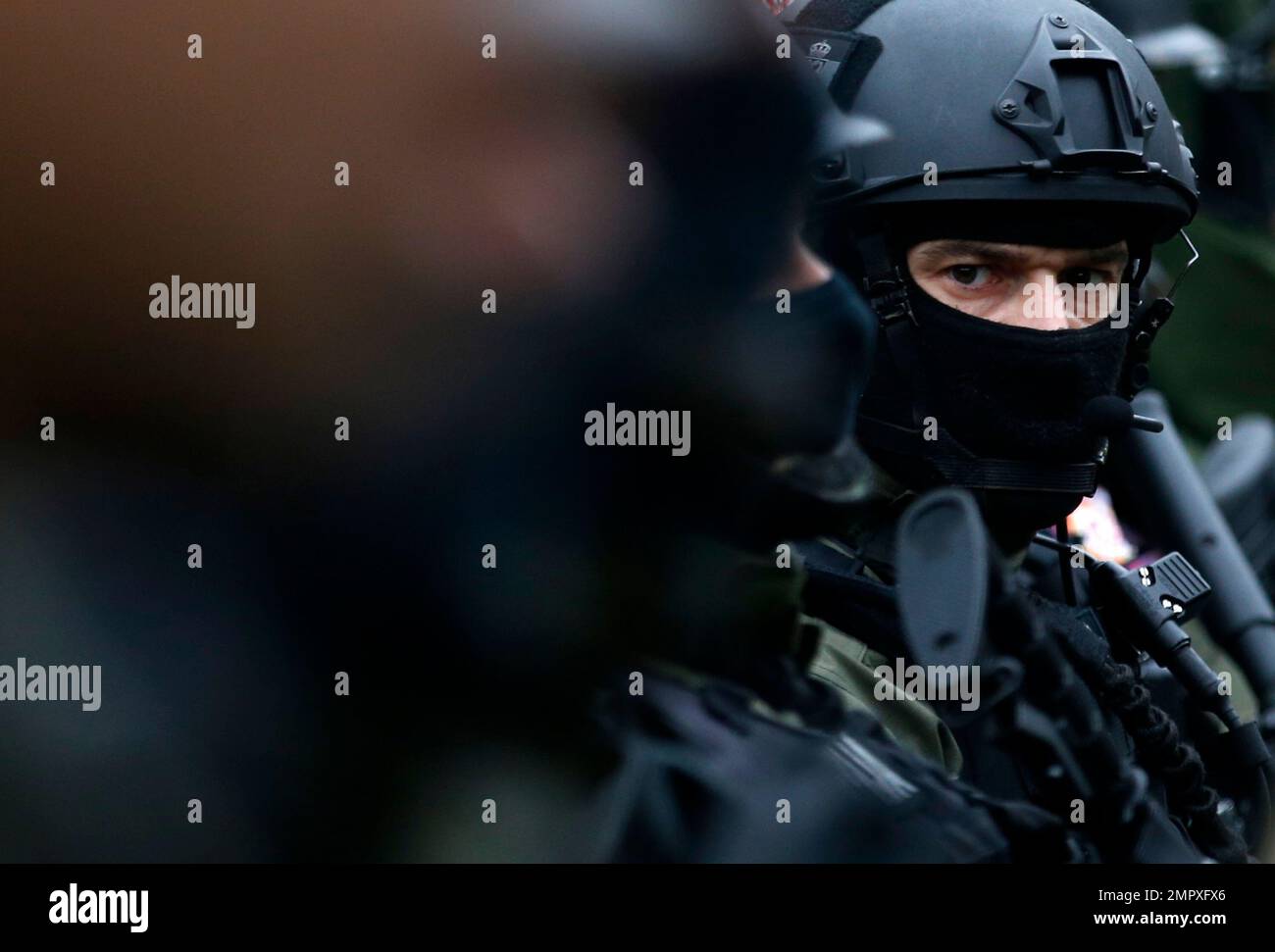Serbian special police forces take part in an anti-terrorist drill in ...