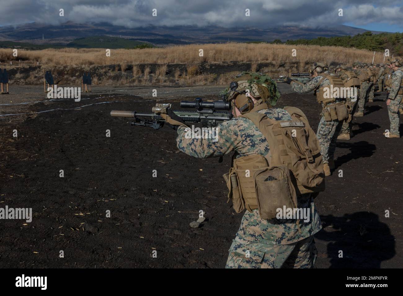 U.S. Marines with 1st Battalion, 2d Marines conduct movement drills ...