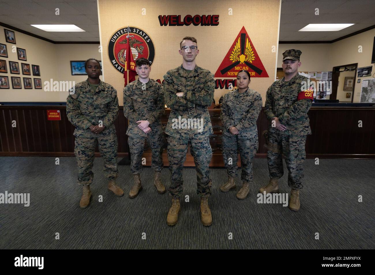 U.S. Marine Corps Lance Cpl. Zachary Keller, an airfield operations ...