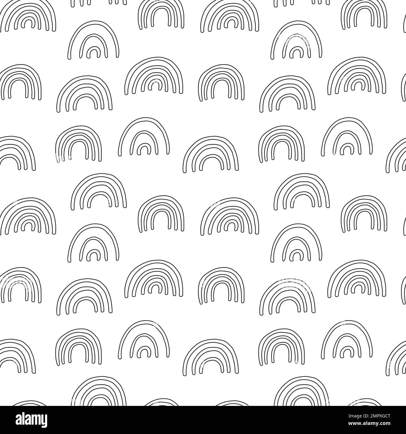 Seamless doodle pattern pink Black and White Stock Photos & Images - Alamy