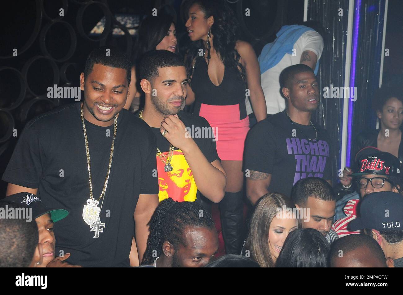 Drake at his Club Paradise Tour after party at Rush nightclub in Miami ...