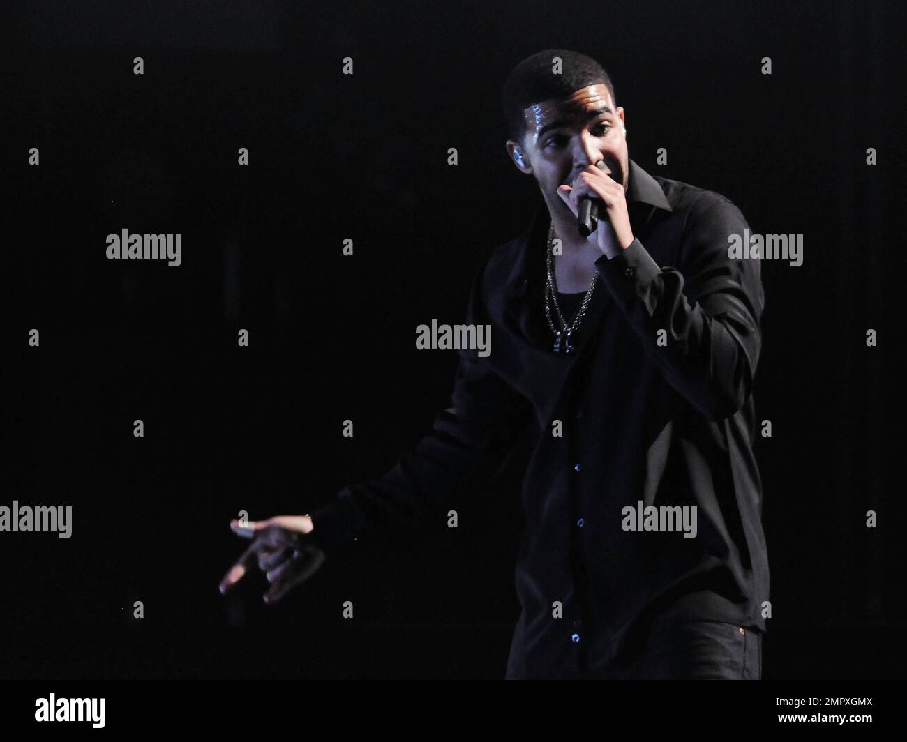 Canadian Rap artist Drake performs live on Valentine's Day on opening ...