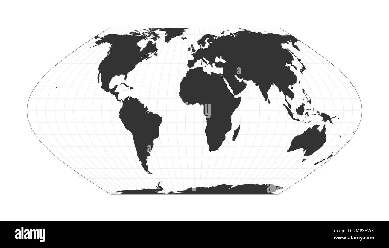 Map of the World. Eckert VI projection. Globe with latitude and ... Map of the World. Eckert VI projection. Globe with latitude and ...