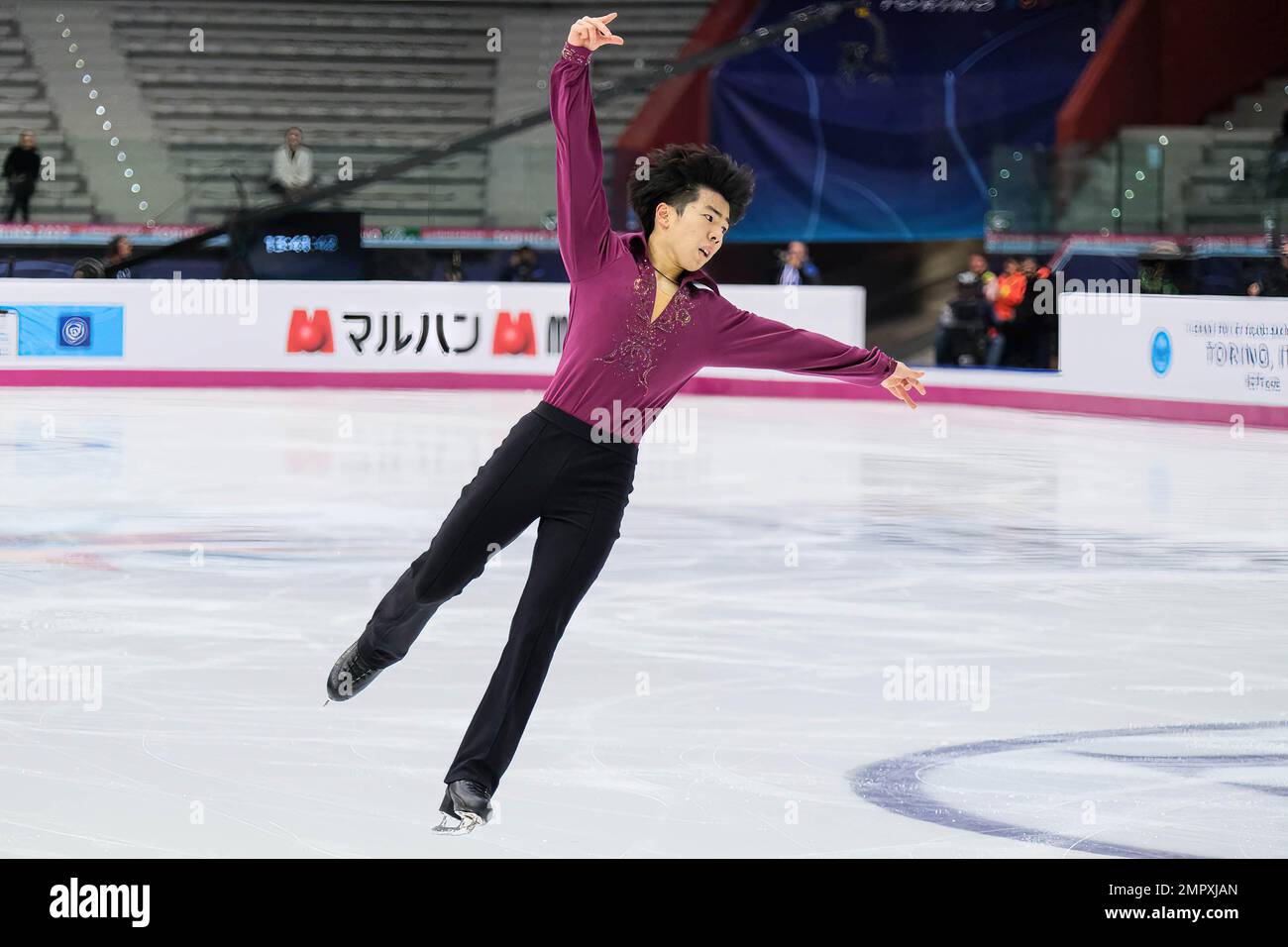 Shun Sato (JPN) performs during the Senior Men - Free Skating of the ...