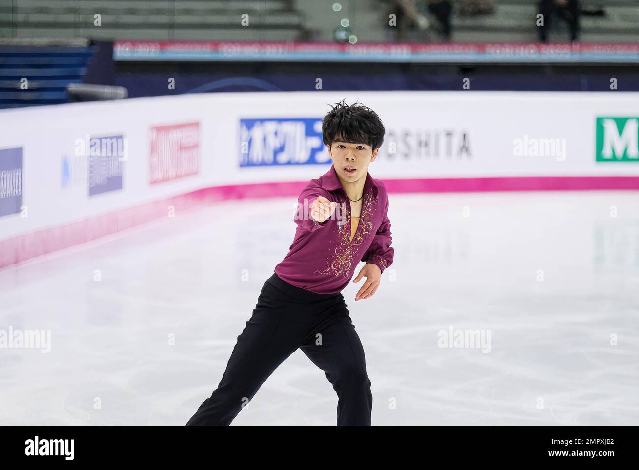 Shun Sato (JPN) performs during the Senior Men - Free Skating of the ...