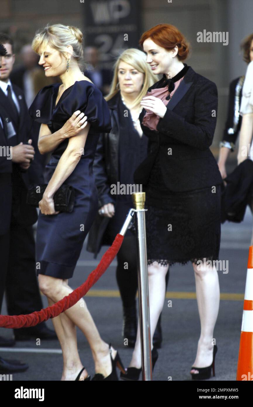 Liv Corfixen and Christina Hendricks at the Drive premiere in Los ...