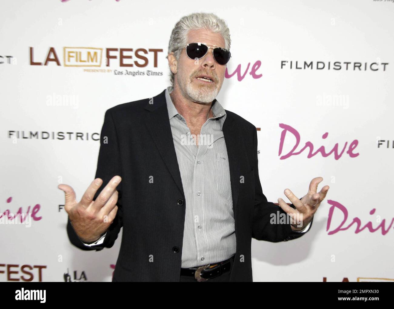 Actor Ron Perlman at the LA Film Festival Drive premiere in Los Angeles ...
