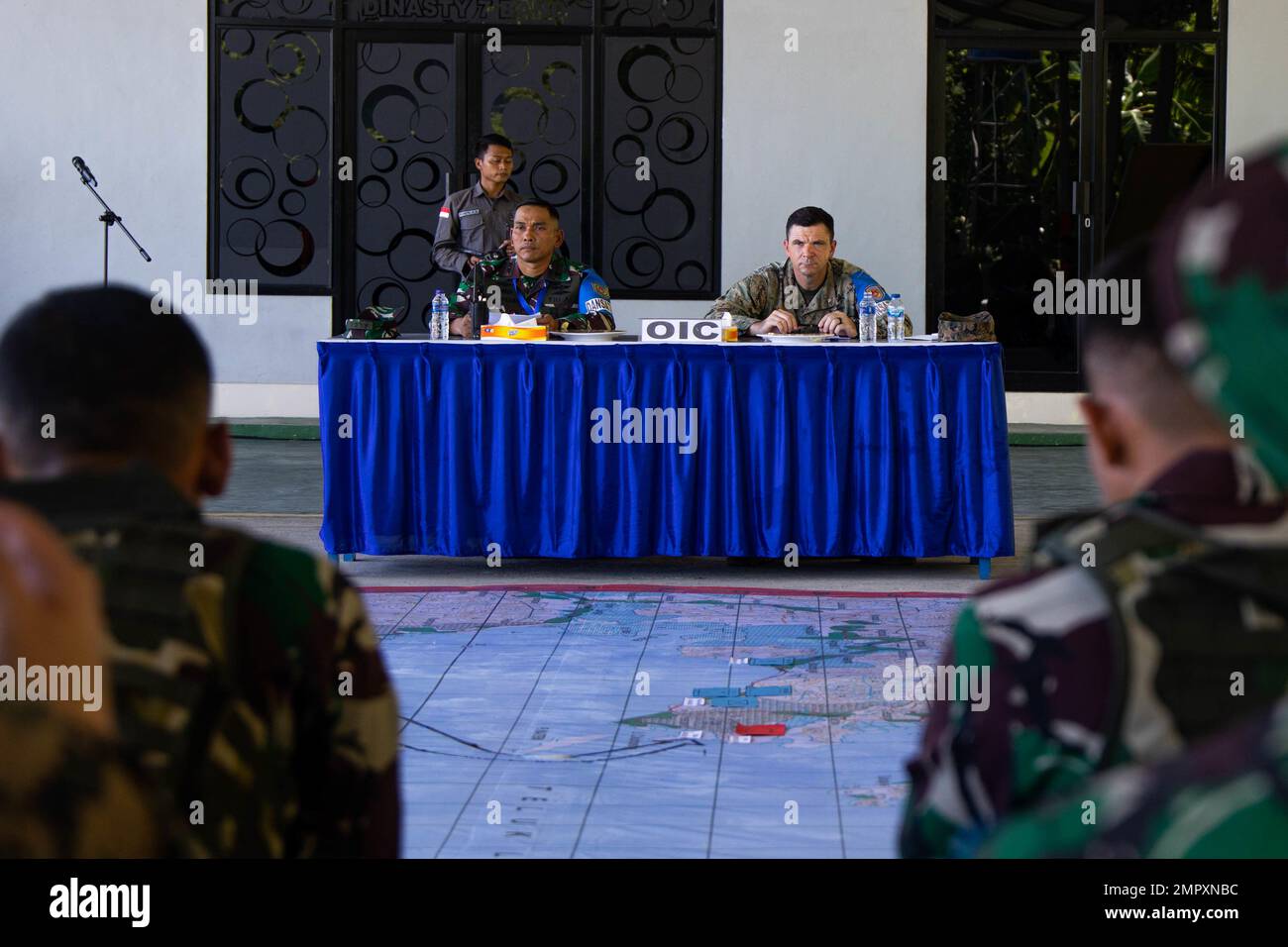 U.S. Marine Corps Col. Jonathan Wagner, right, the Operations Officer ...