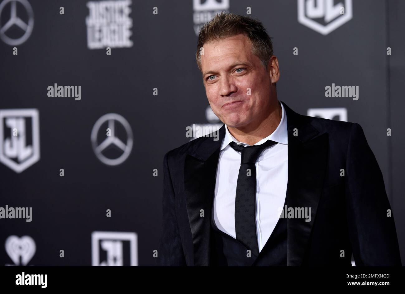Actor Holt McCallany poses at the premiere of the film "Justice League ...