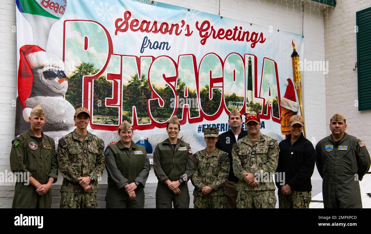 NMOTC Pensacola Medical Service Corps pose for a holiday photo. Navy ...