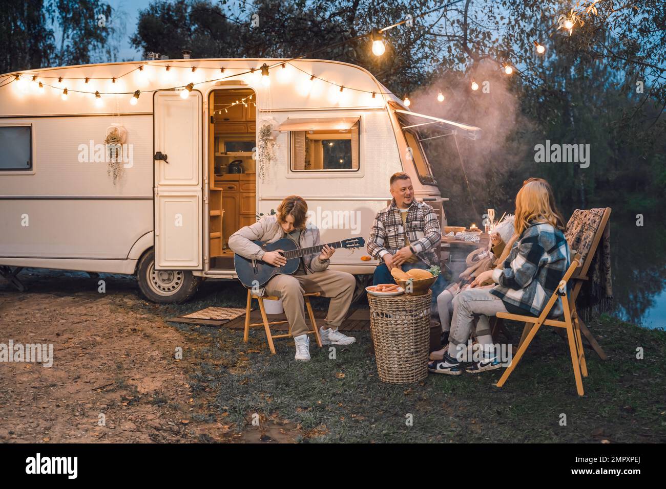 Boy girl playing camper hi-res stock photography and images - Alamy