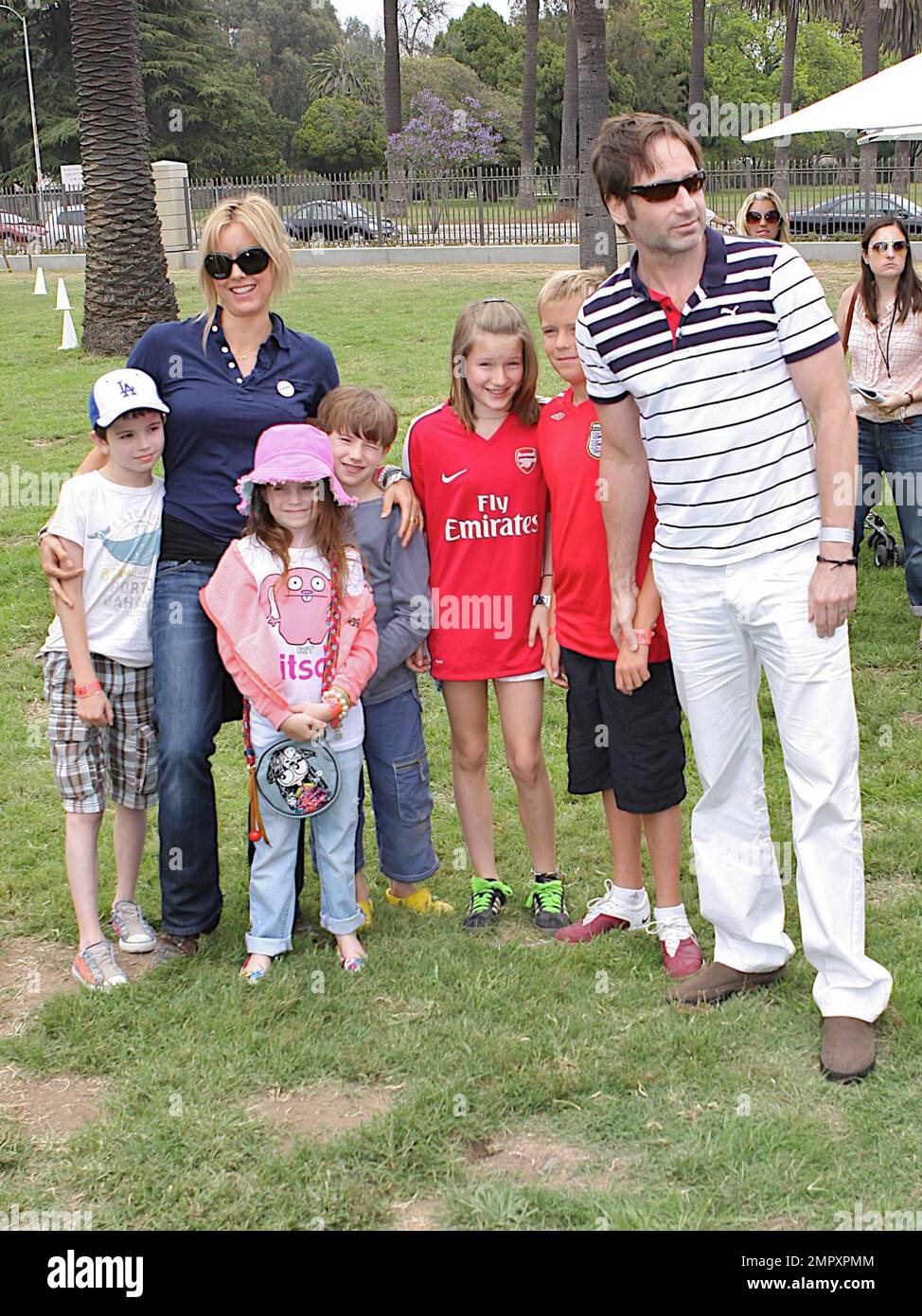 Actor couple David Duchovny and T a Leoni bring their kids, daughter ...