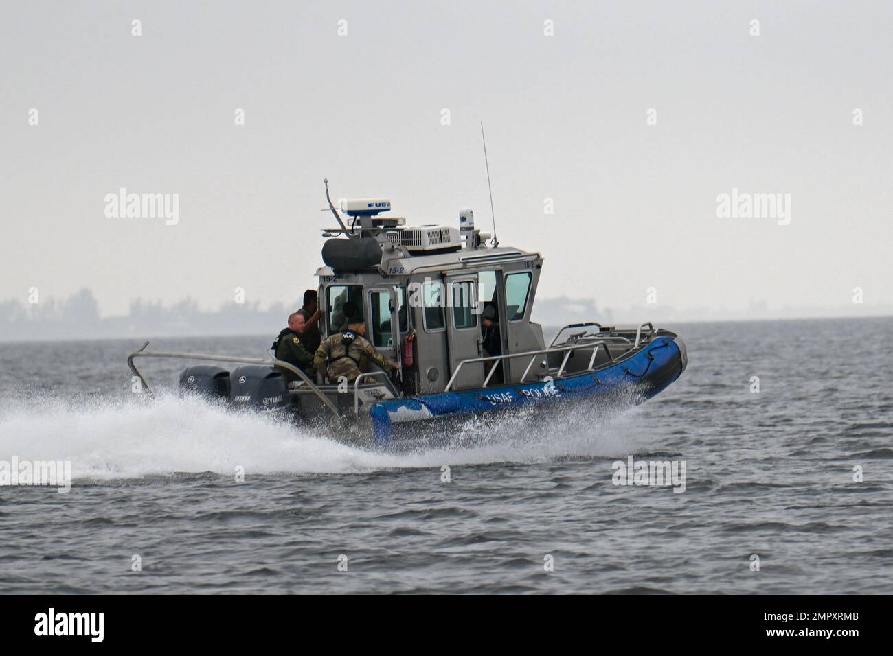 U.S. Air Force marine patrolmen assigned to the 6th Security Forces ...