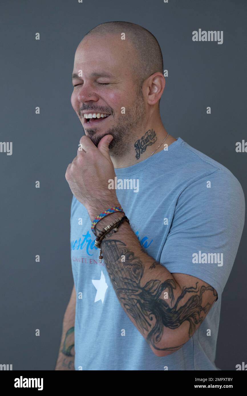 In this Nov. 9, 2017 file photo, Puerto Rican rapper Residente, founder ...