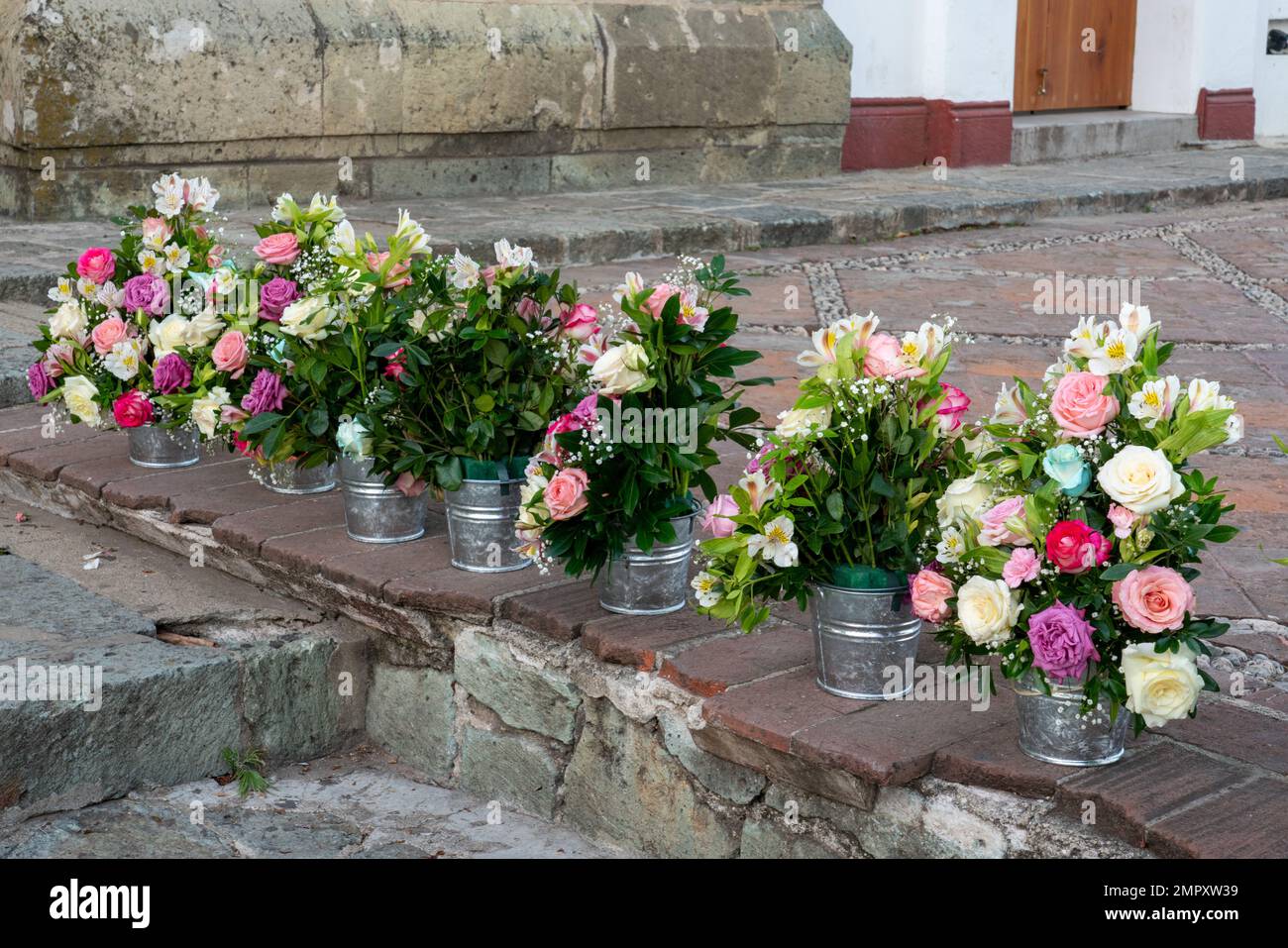 Flowers at the Church of Our Lady of Guadalupe or Nuestra Senora de ...