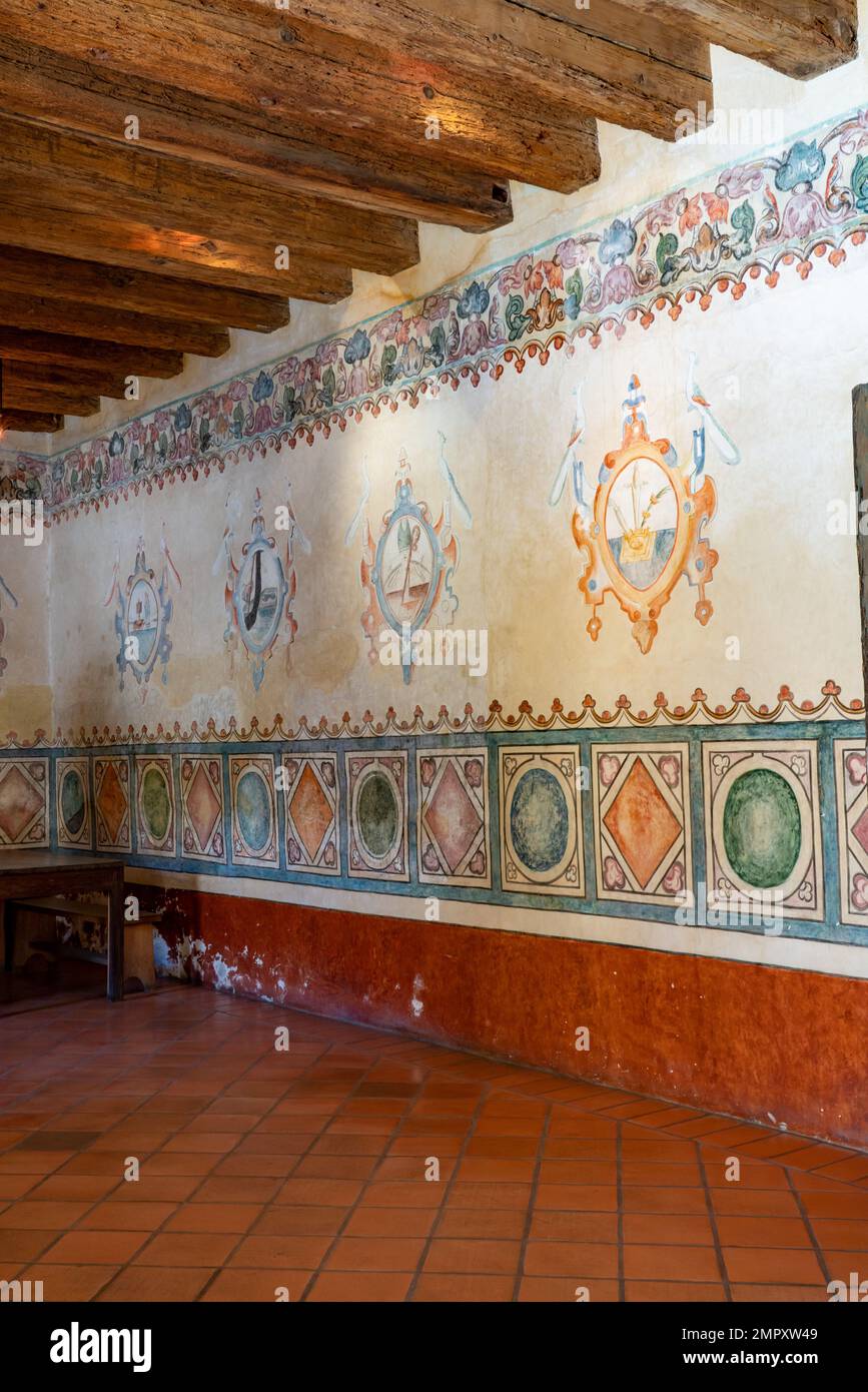 Frescoes inside the former monastery of Santo Domingo de Guzman in ...