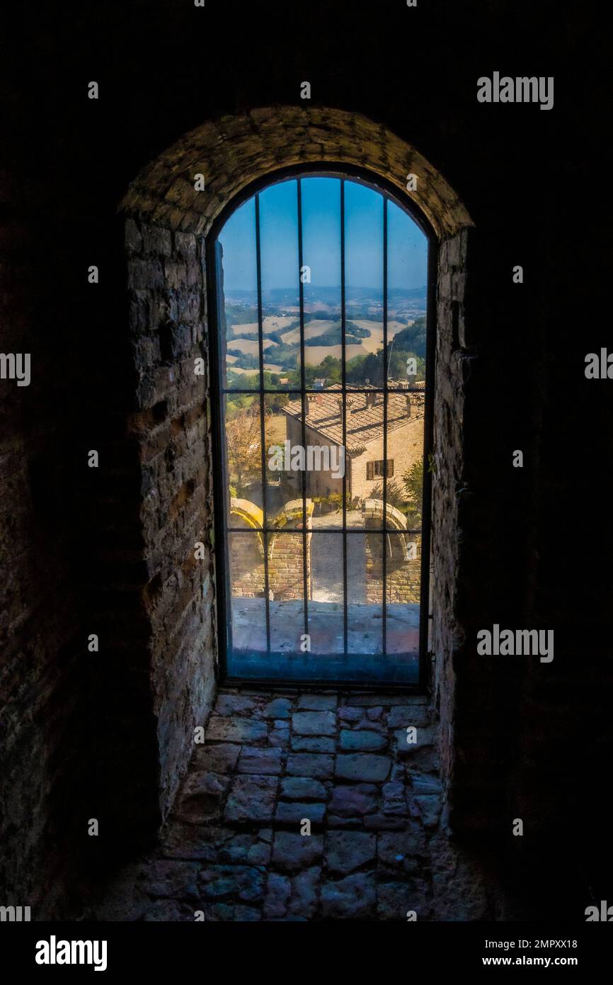 Italy Marche Offagna the fortress Stock Photo - Alamy