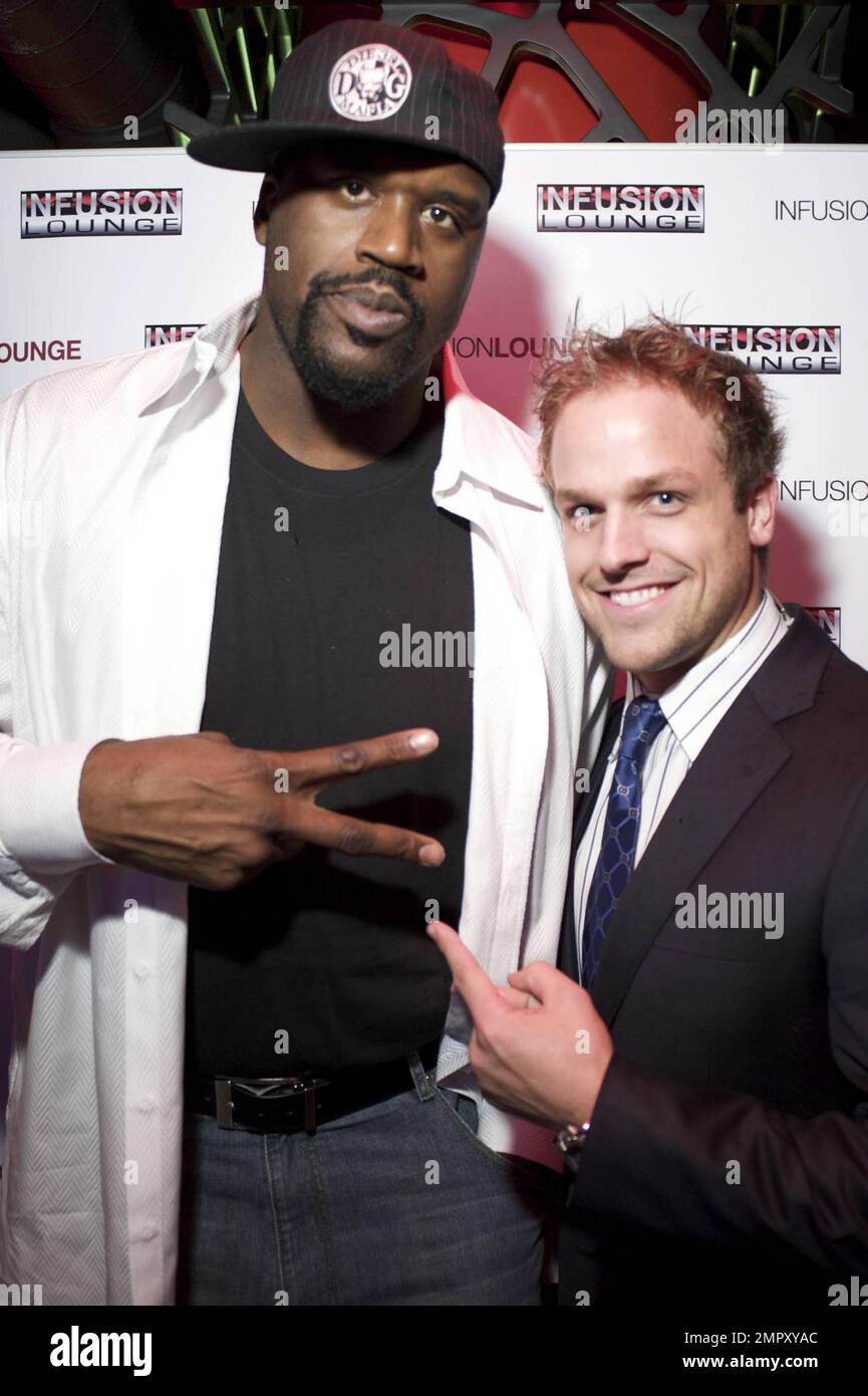 Basketball player Shaquille O'Neal and Ford Model Scott Z Caroen ...