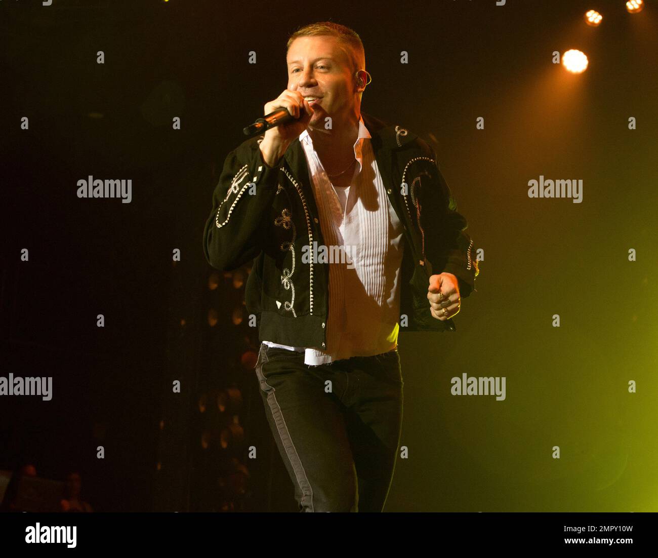 Macklemore performs in concert during his "Gemini Tour" at The Fillmore ...