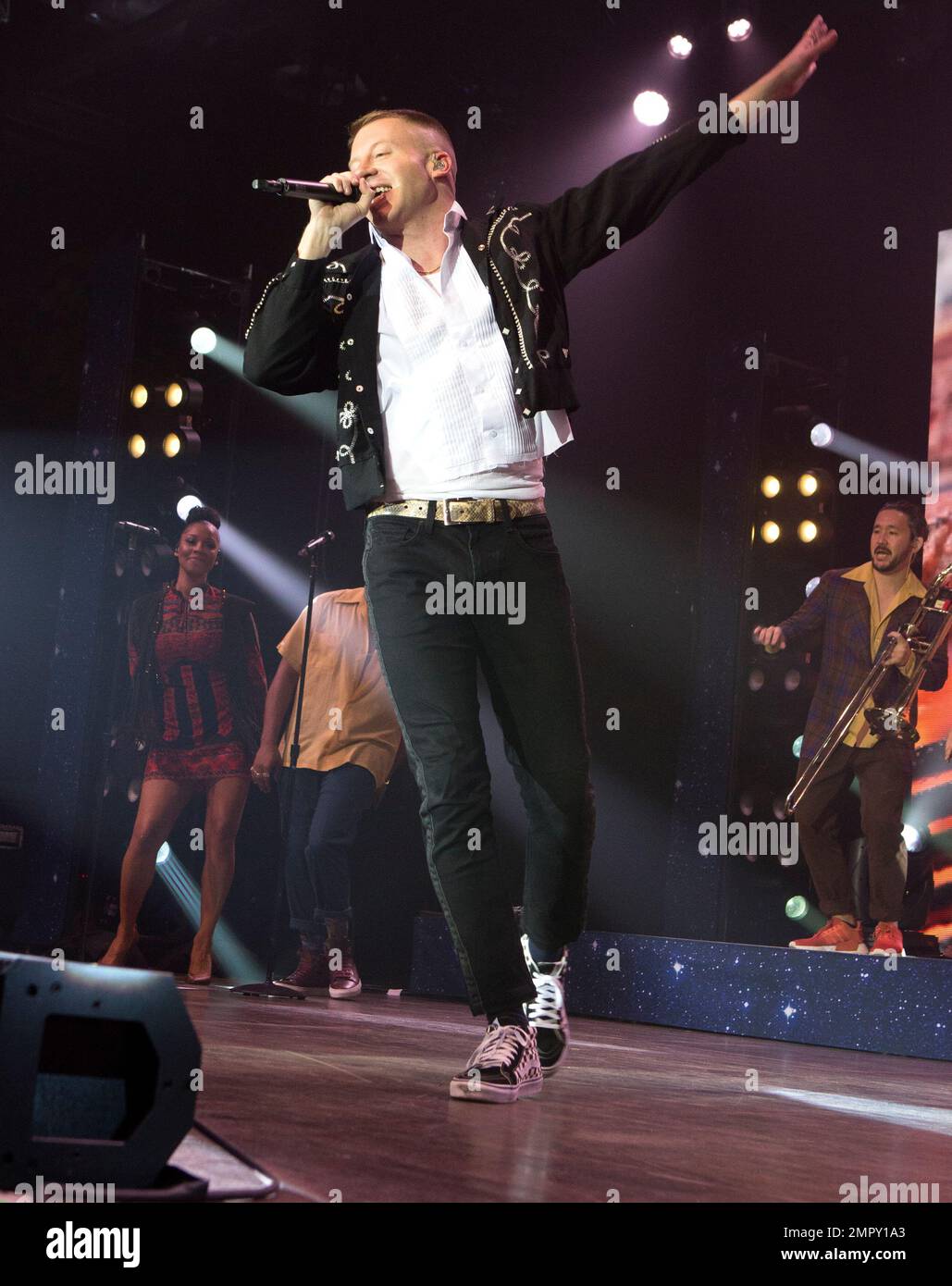 Macklemore performs in concert during his "Gemini Tour" at The Fillmore ...
