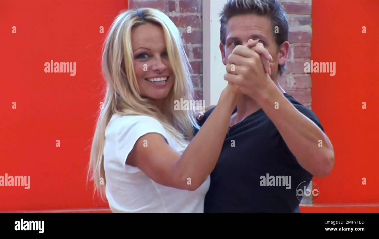 Former "Baywatch" babe Pamela Anderson dances the waltz and ...