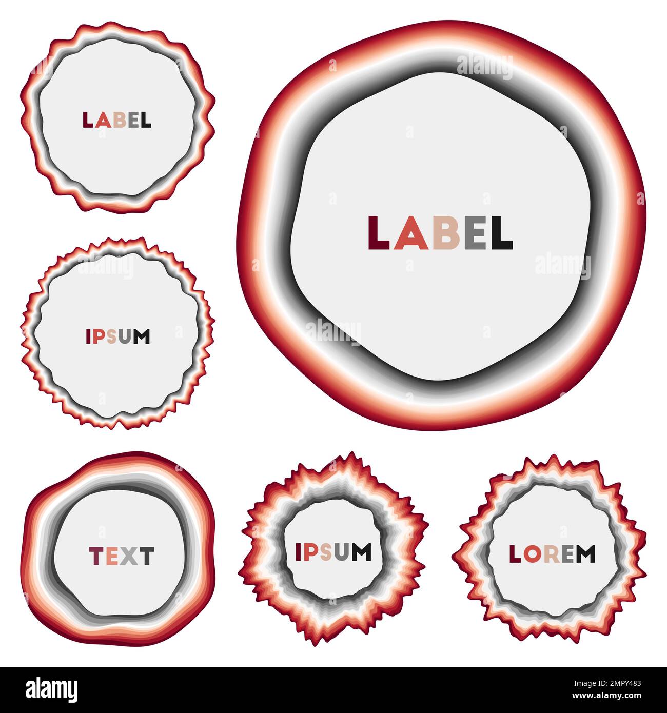 Round badges collection. Artistic circular backgrounds. Modern vector ...
