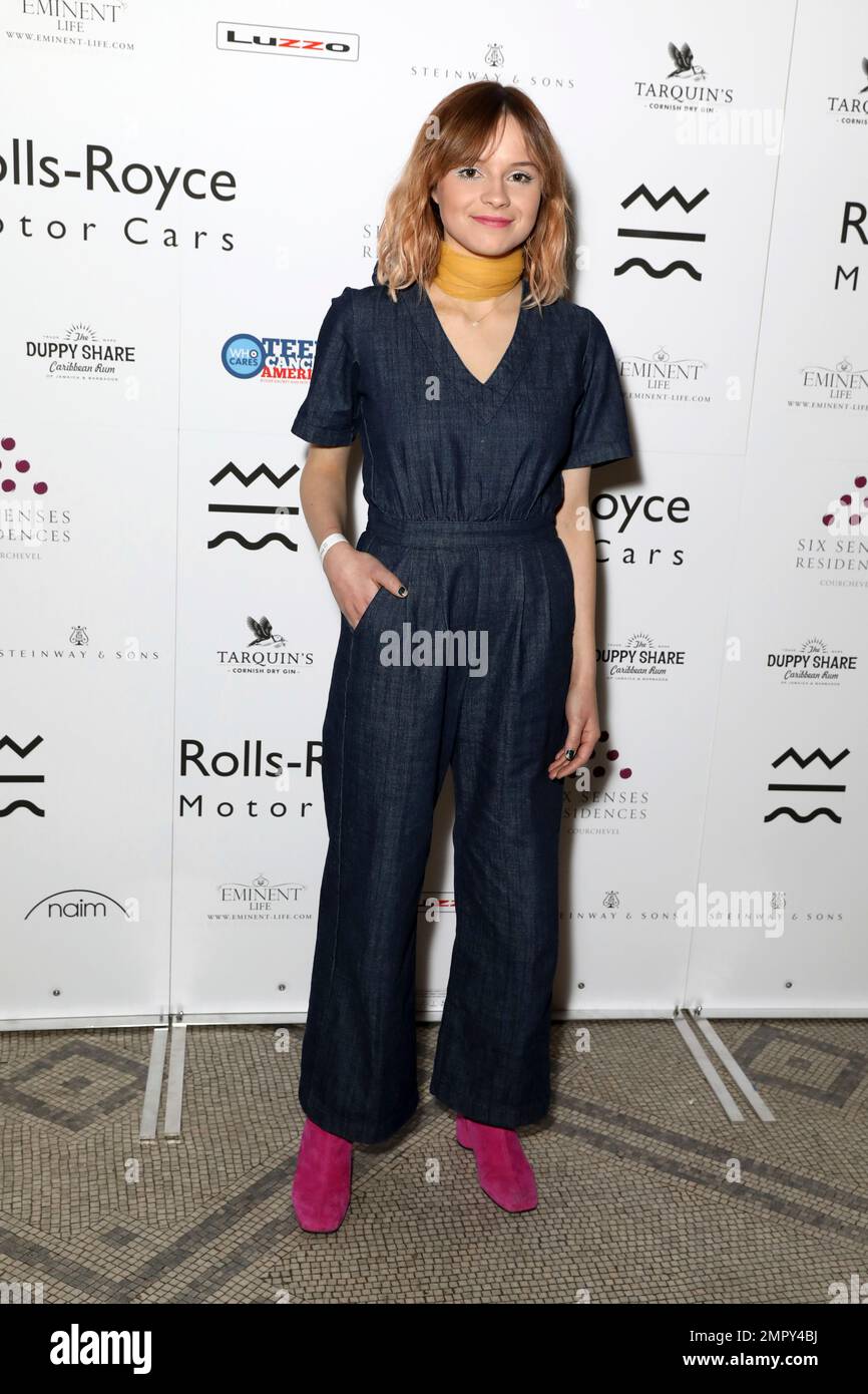 Musician Gabrielle Aplin poses for photographers on arrival at the ...