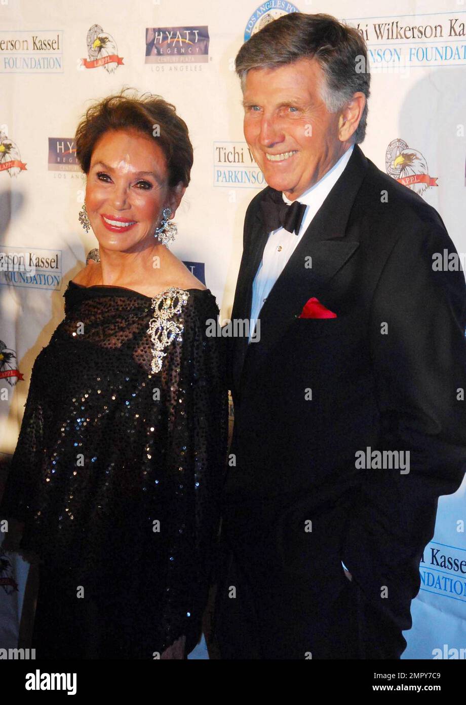 Mary Ann Mobley and Gary Collins attend the Eagle and Badge Foundation ...