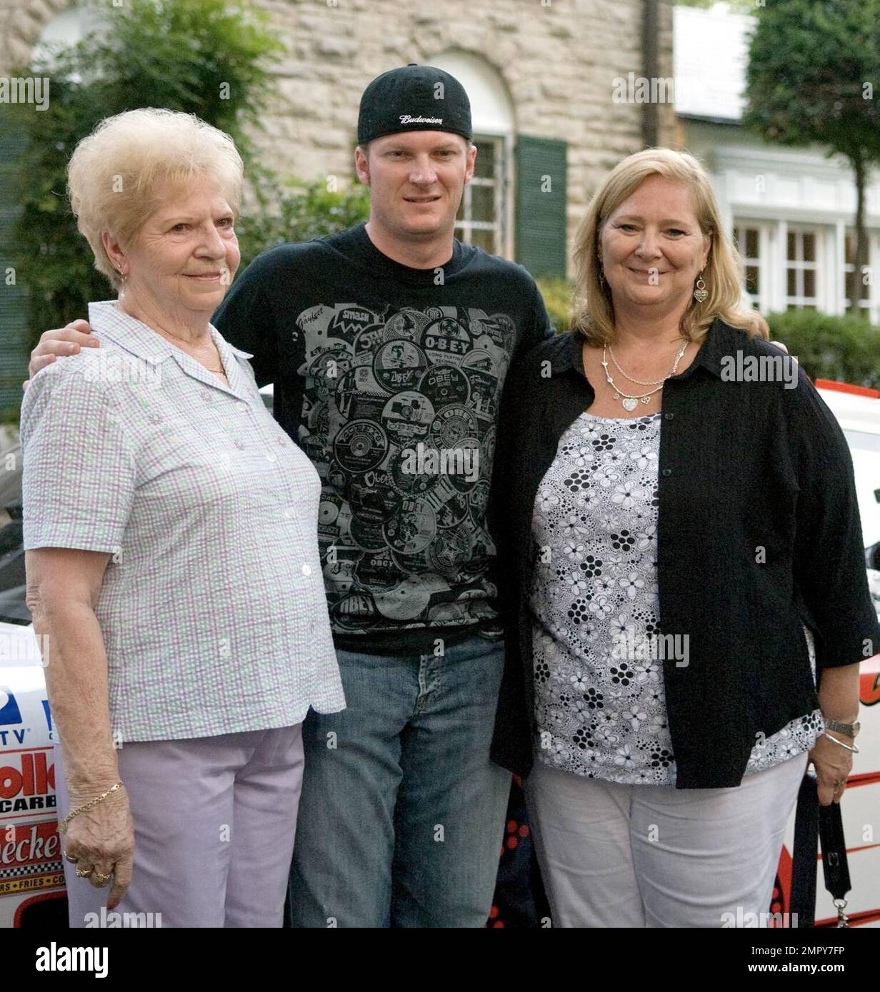 Dale Earnhardt Jr., along with his mother and grandmother, open the ...