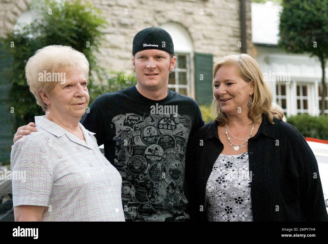 Dale Earnhardt Jr., along with his mother and grandmother, open the ...