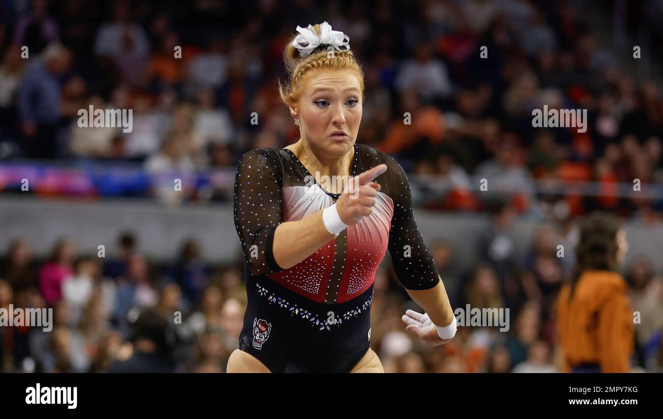 North Carolina State's Krista Zultevicz competes on the vault during an ...