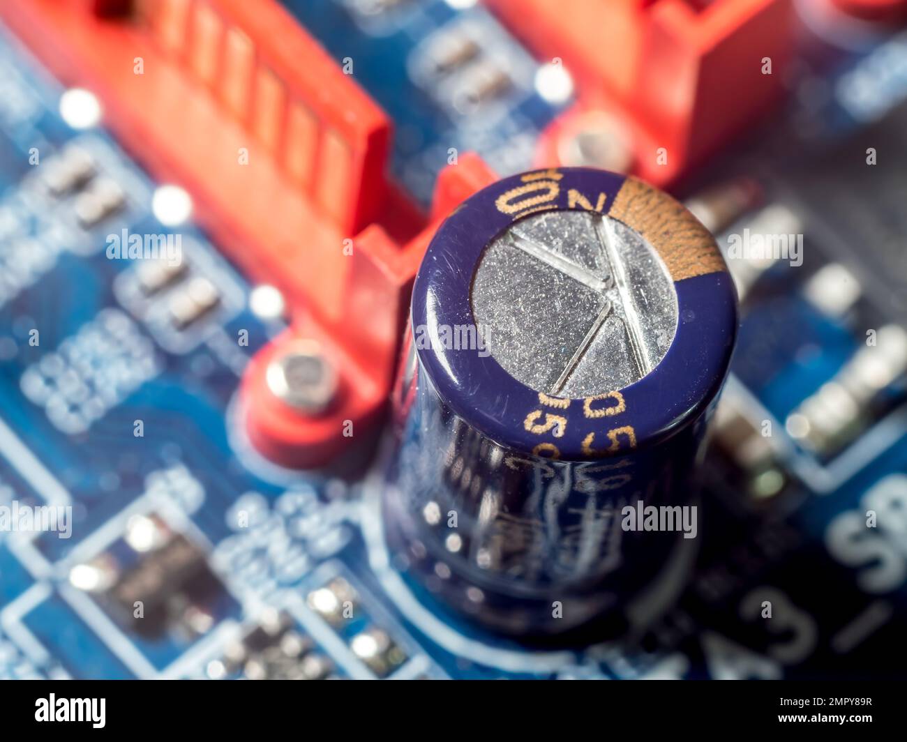 Closeup of electronic componets embedded into PCB board Stock Photo - Alamy