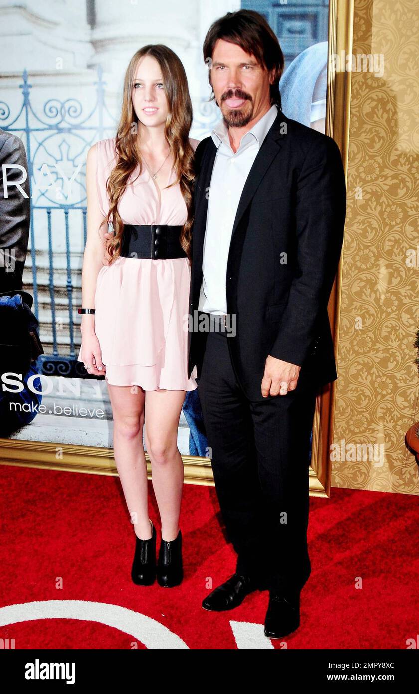 Josh Brolin and step-daughter Eleanor Lambert arrive at the premiere of ...