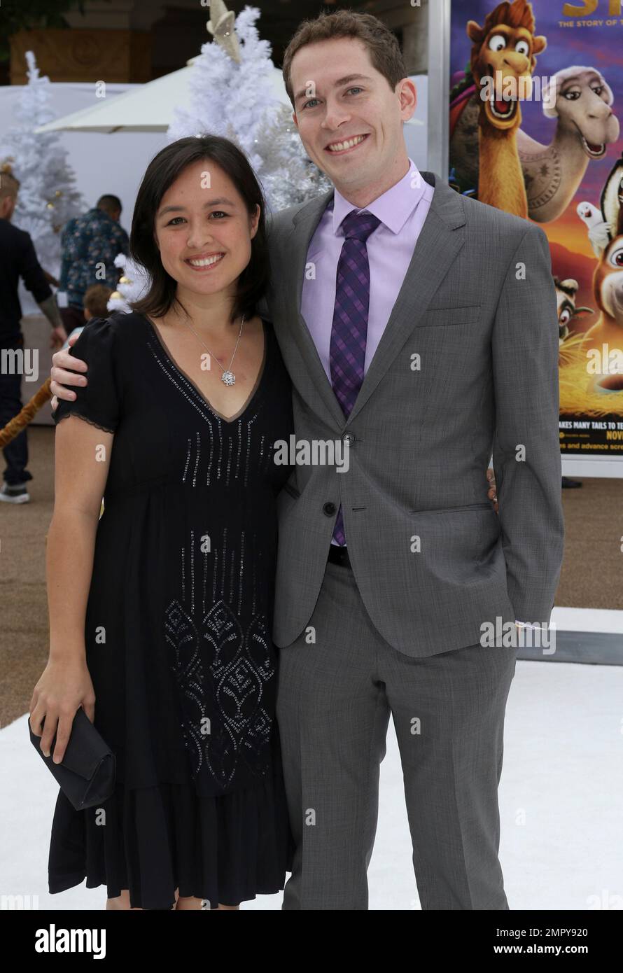 Director Timothy Reckart, right, and guest arrive at the LA Premiere of ...