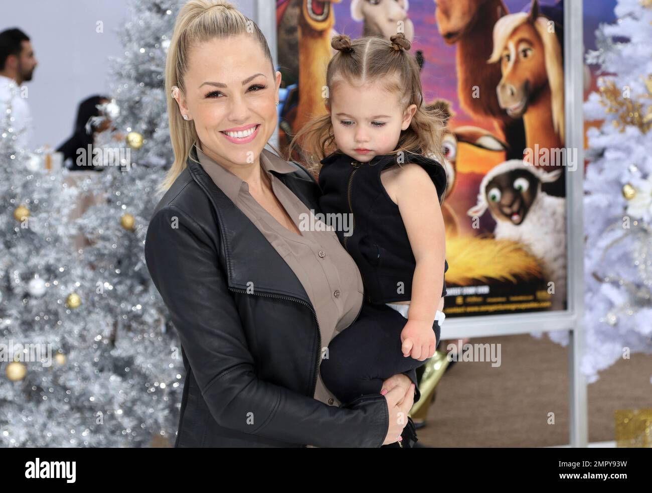 Jessica Hall, left, and her daughter Sophie arrive at the LA Premiere ...
