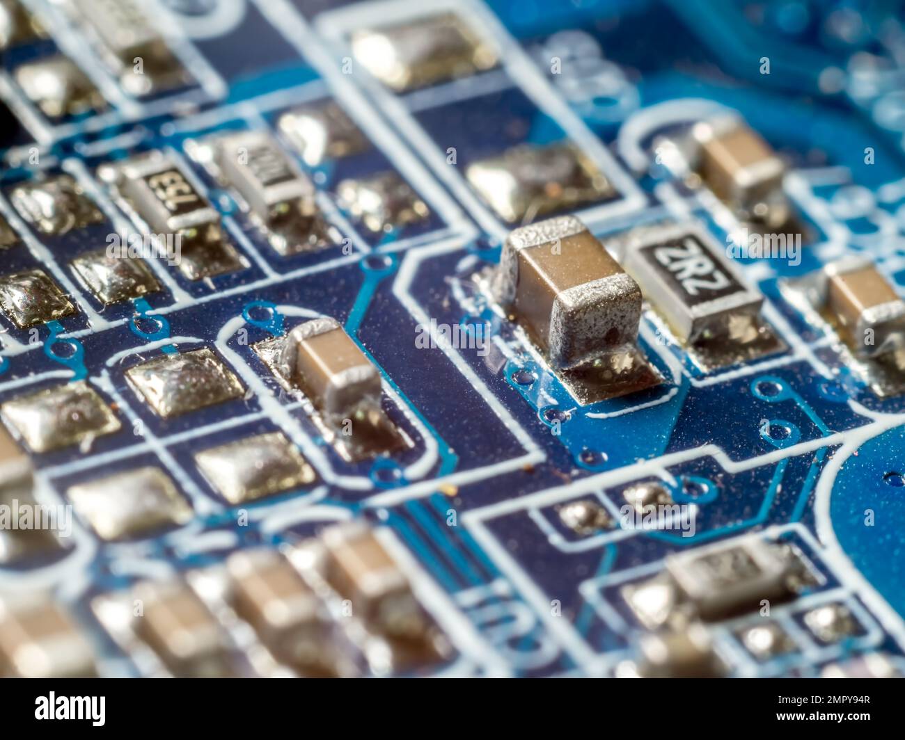 Closeup of electronic componets embedded into PCB board Stock Photo - Alamy