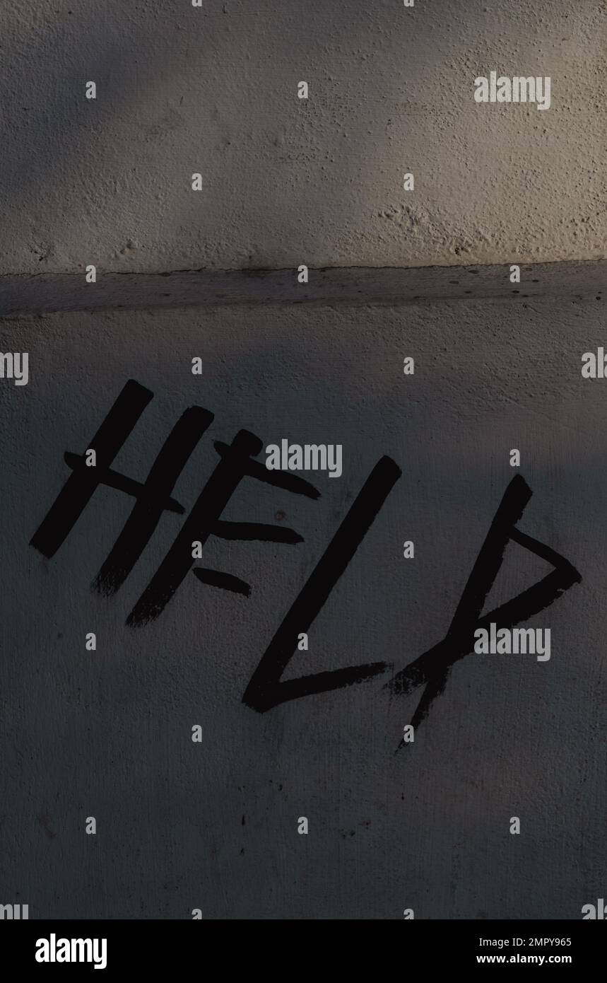 Crying for help Stock Photo - Alamy